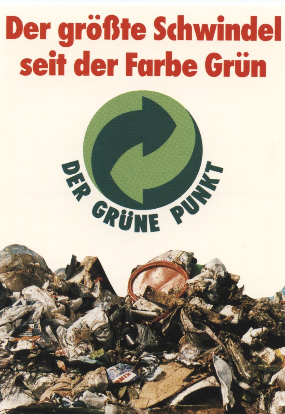 Klaus Staeck: Der grüne Punkt – Postkarte kaufen – Edition Staeck